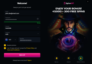 SpinsUP Login and Sign Up, Get Access for Bonuses, Real Money Slots and ...